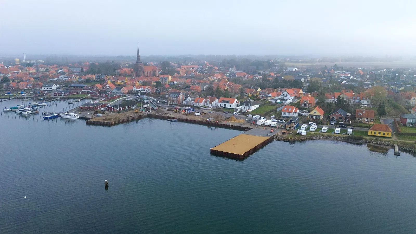 Leca® letklinker sikrer fundamentet i Nysted havn | Leca Danmark